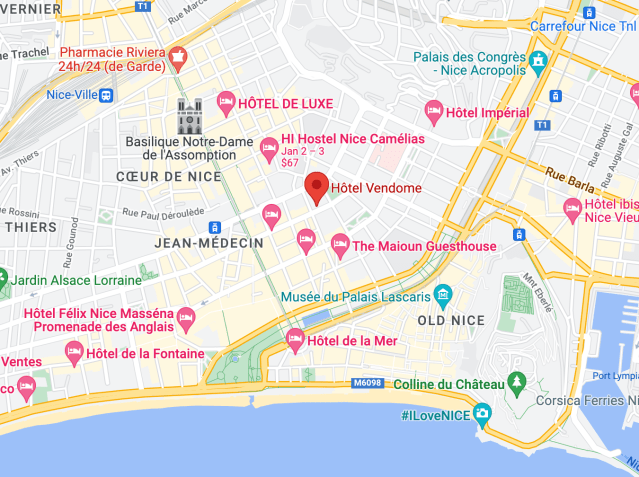 Hotel Vendome Map | 3jmann